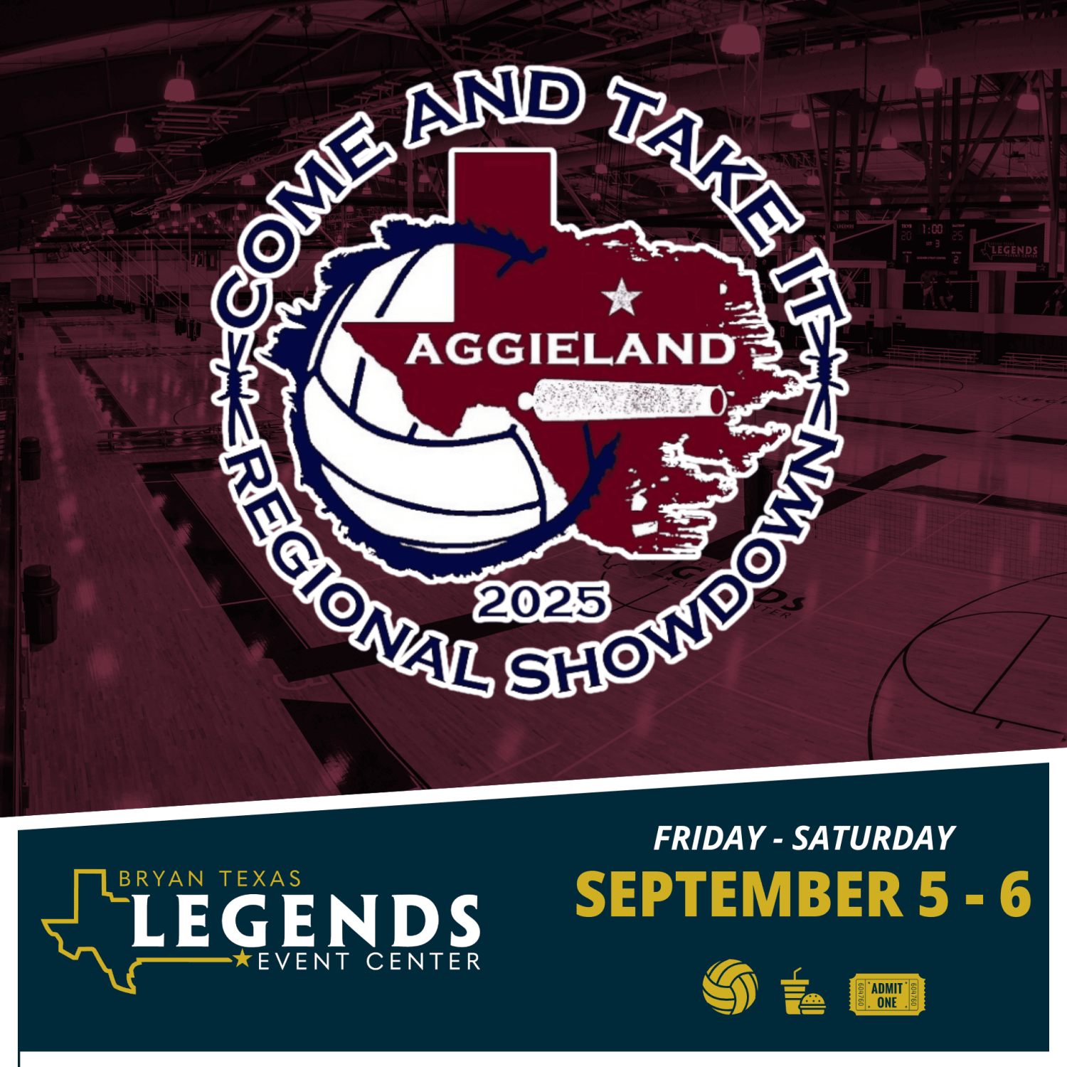 Come and Take It Regional Volleyball Tournament - Legends Event Center