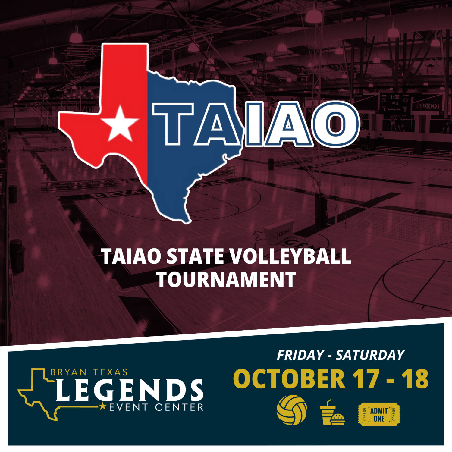 TAIAO State Volleyball Tournament - Legends Event Center