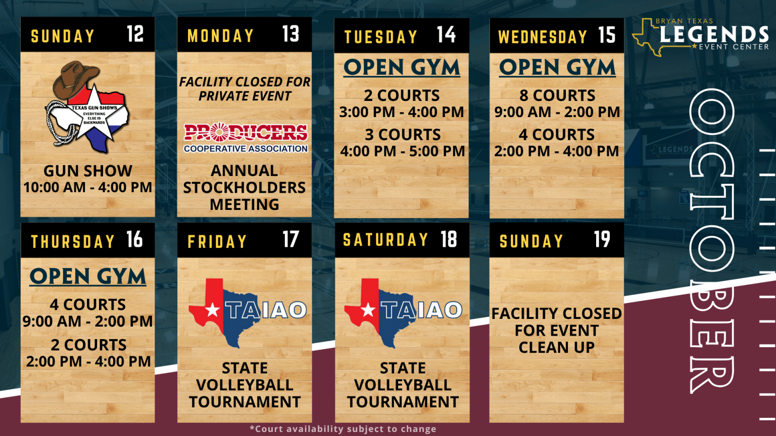 Bryan TX Sports Complex | Youth Sports Complex | Legends Event Center