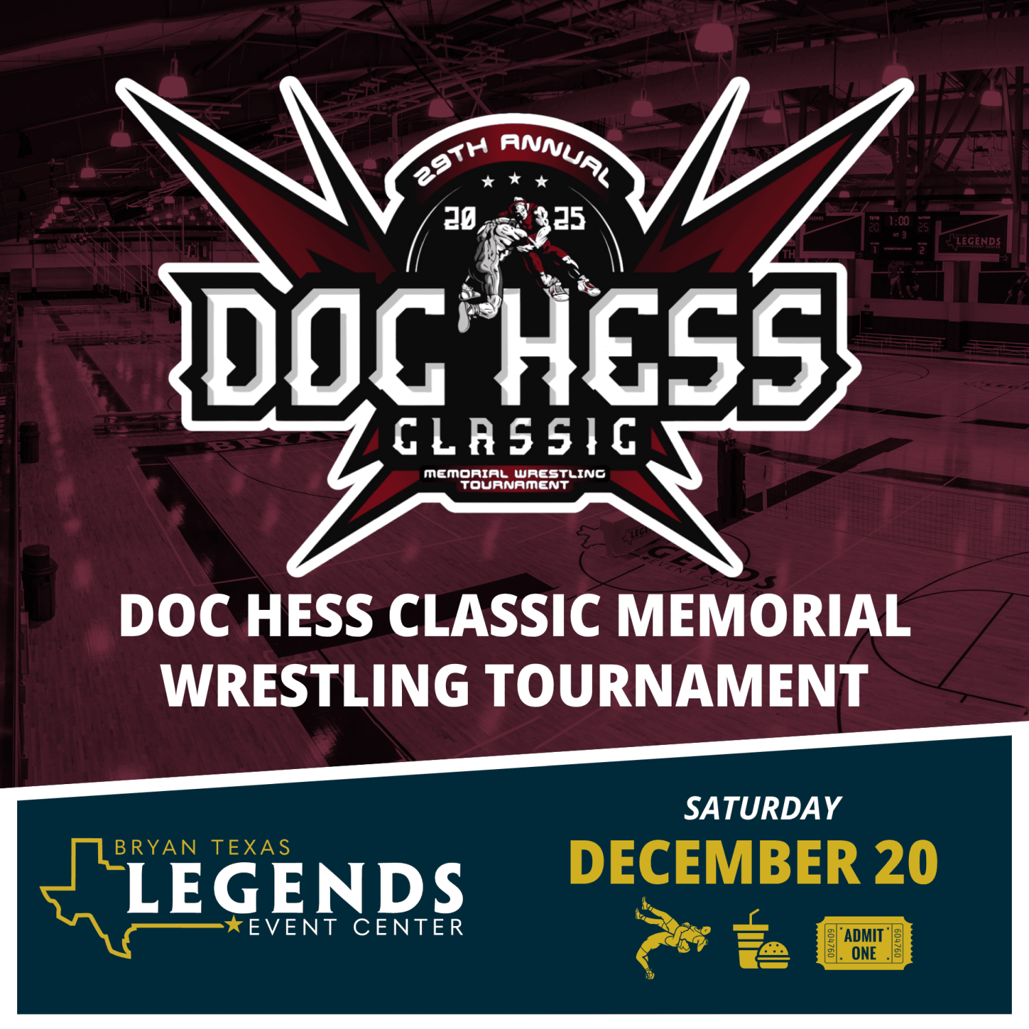 Doc Hess Classic Memorial Wrestling Tournament - Legends Event Center
